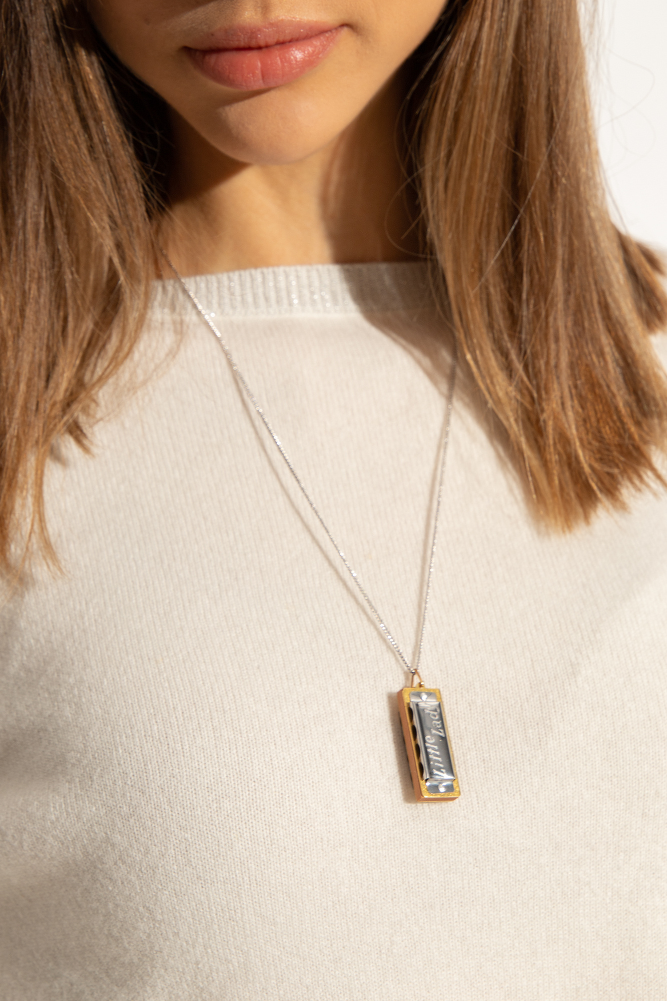 Silver 'Harmonica' necklace Lemaire - SchaferandweinerShops Silver 'Harmonica' necklace Lemaire - SchaferandweinerShops